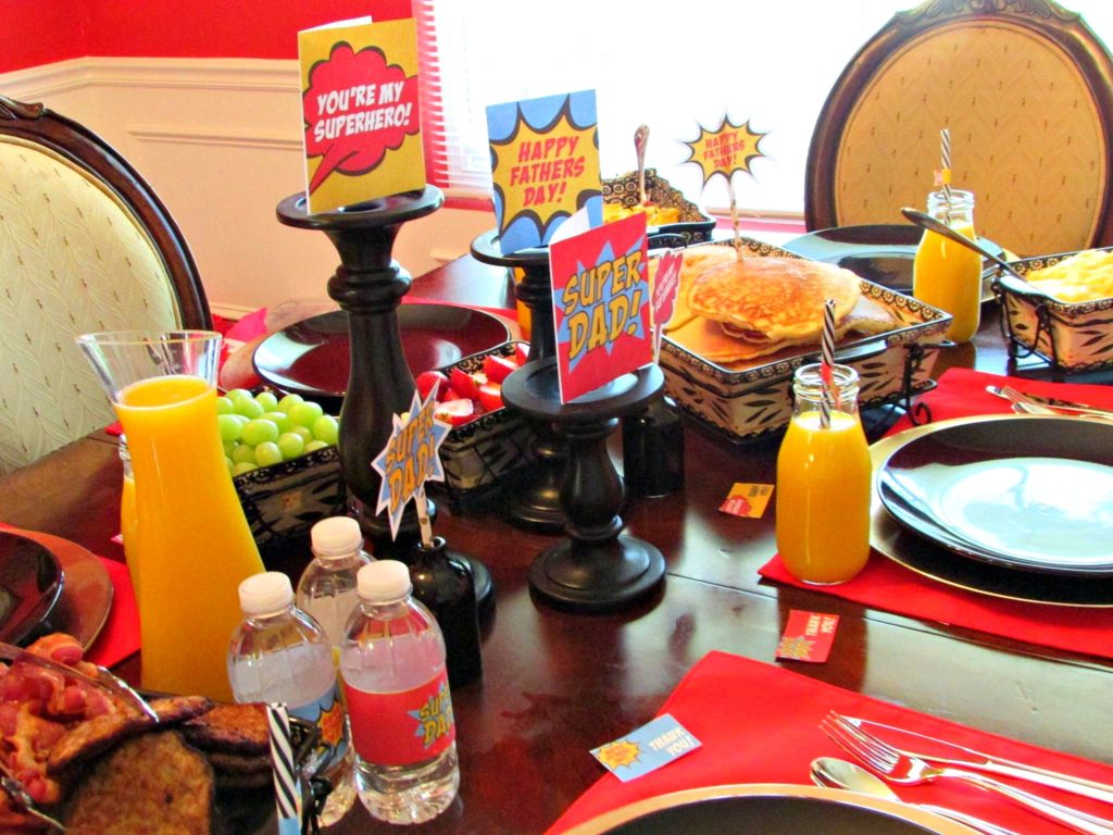 FATHER'S DAY BREAKFAST SUPERHERO THEME