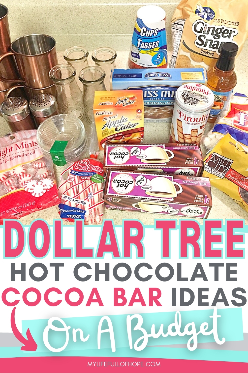 Dollar Tree Christmas Hot Chocolate Cocoa Bar