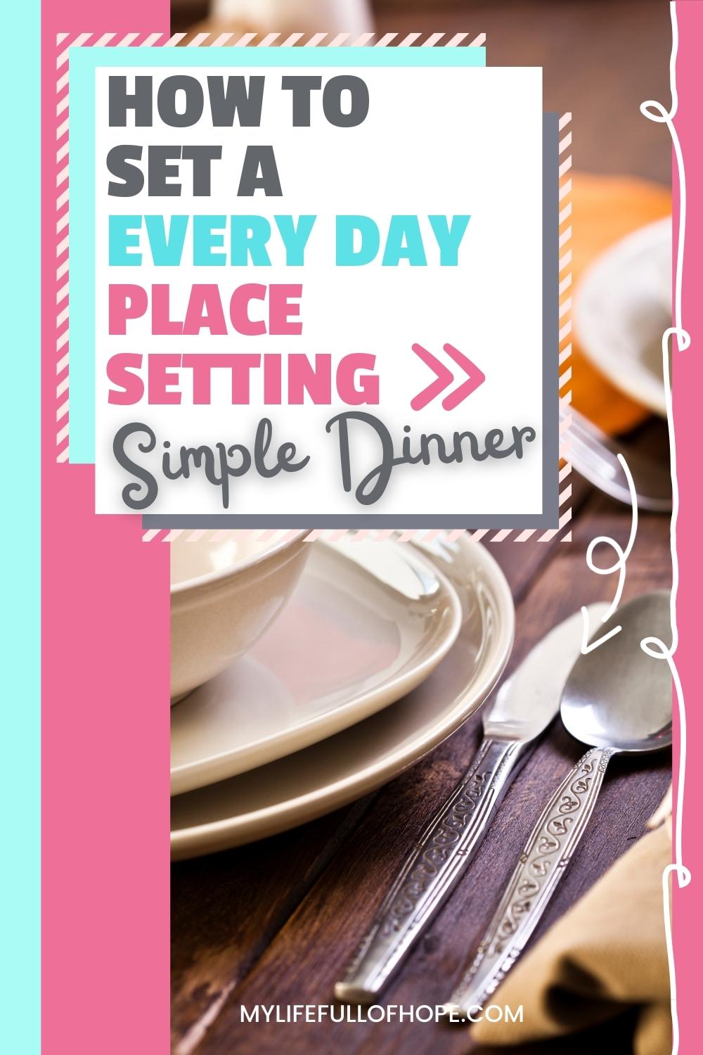 How To Create A Simple Placesetting